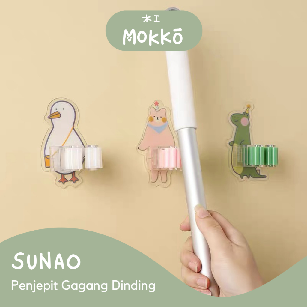 Jual MOKKO - SUNAO Gantungan Jepit Mop Broom Sapu Pel Lucu Rak ...