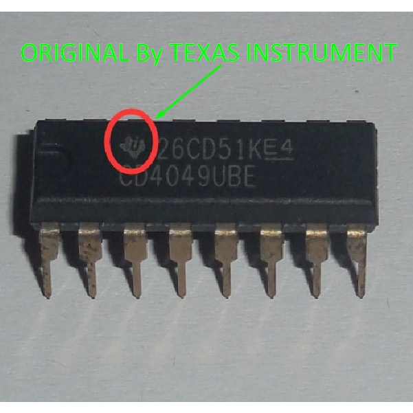 Jual CD4049UBE ORIGINAL Texas Instrument CMOS Hex Buffer Inverting | Shopee Indonesia