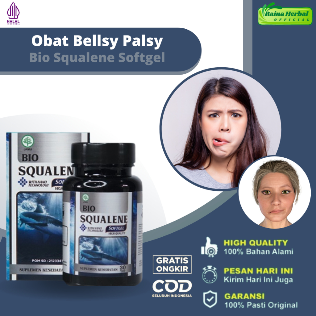 Jual Raina Herbal Obat Bells Palsy Bibir Mencong Wajah Mencong