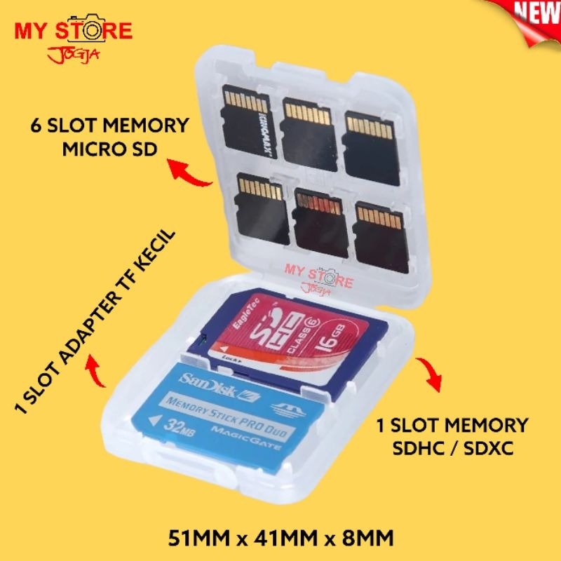 Jual Kotak Case Penyimpan Kartu Memory 8 in 1 Casing Memori Camera SDHC ...