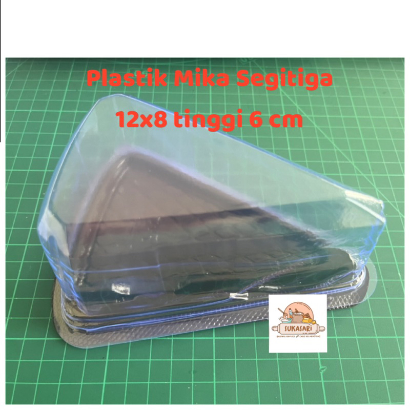 Jual Mika Segitiga untuk Slice cake 10 pc 12x8 cm tinggi 6cm | Shopee ...
