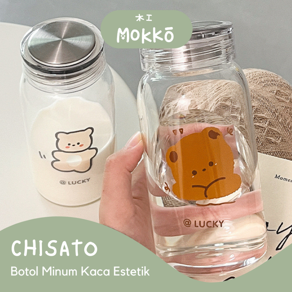 Jual MOKKO - CHISATO Tumbler Kaca Air Karakter Kaca Minuman Transparan ...