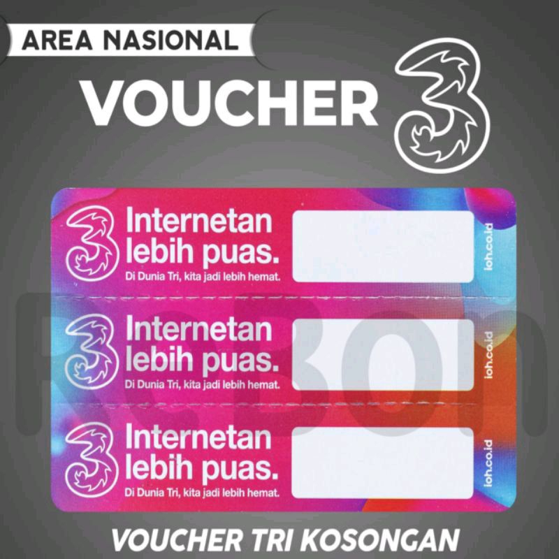 Jual VOUCHER KOSONG TRI NASIONAL | Shopee Indonesia