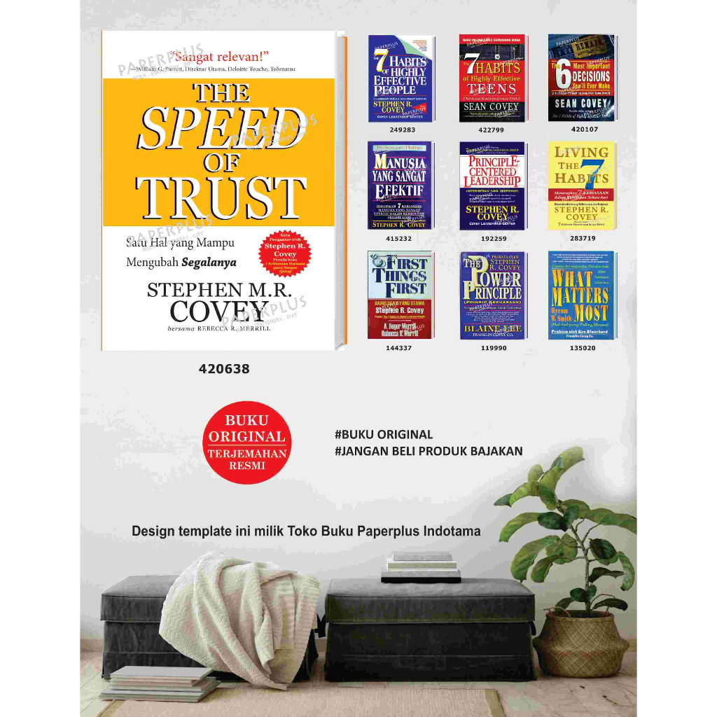 Jual Pengembangan Diri / The Speed of Trust / Soft Cover / Stephen M.R ...