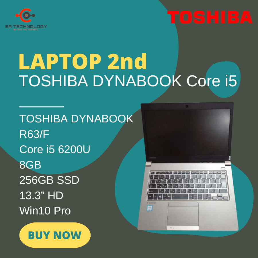 Jual TOSHIBA DYNABOOK R63/F Core i5-6200U 8GB 256SSD 13.3”HD Win10 Pro ...