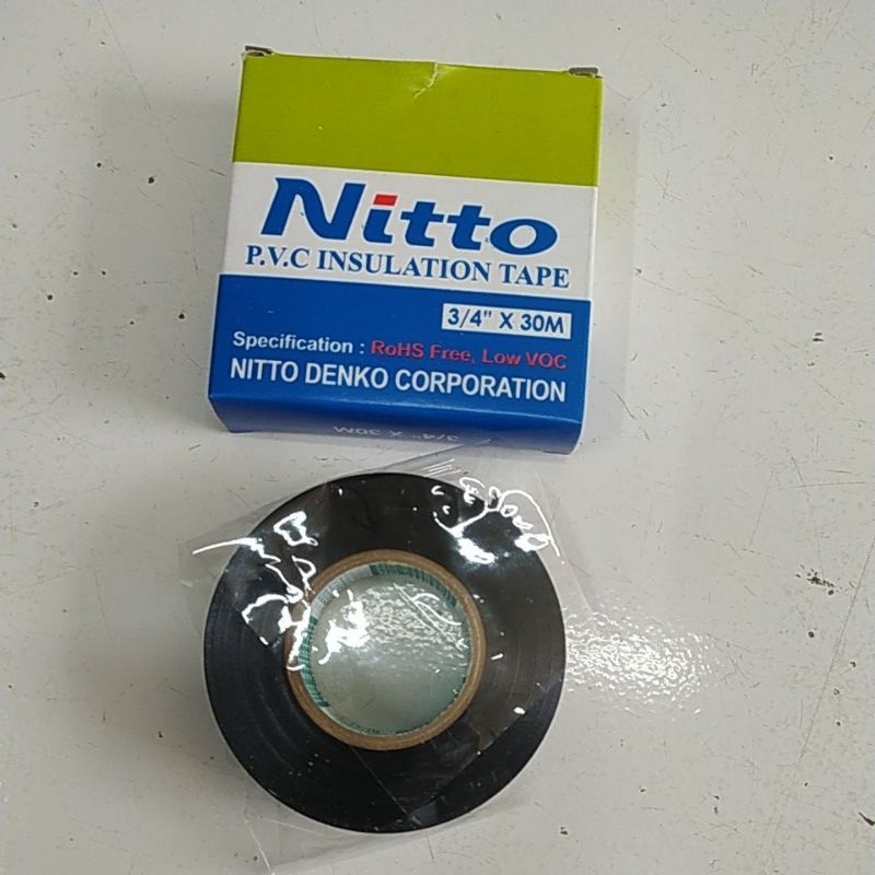 Jual isolasi listrik NITTO 3/4" x 30M utk pengamanan penyambungan kabel ...