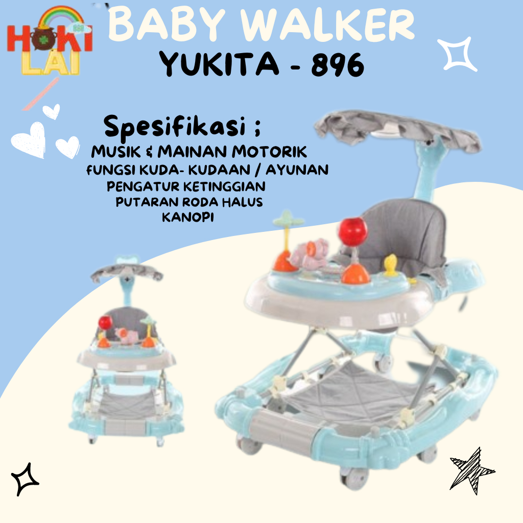 Jual Baby Walker Gyro - YUKITA 896 - Merah Muda | Shopee Indonesia
