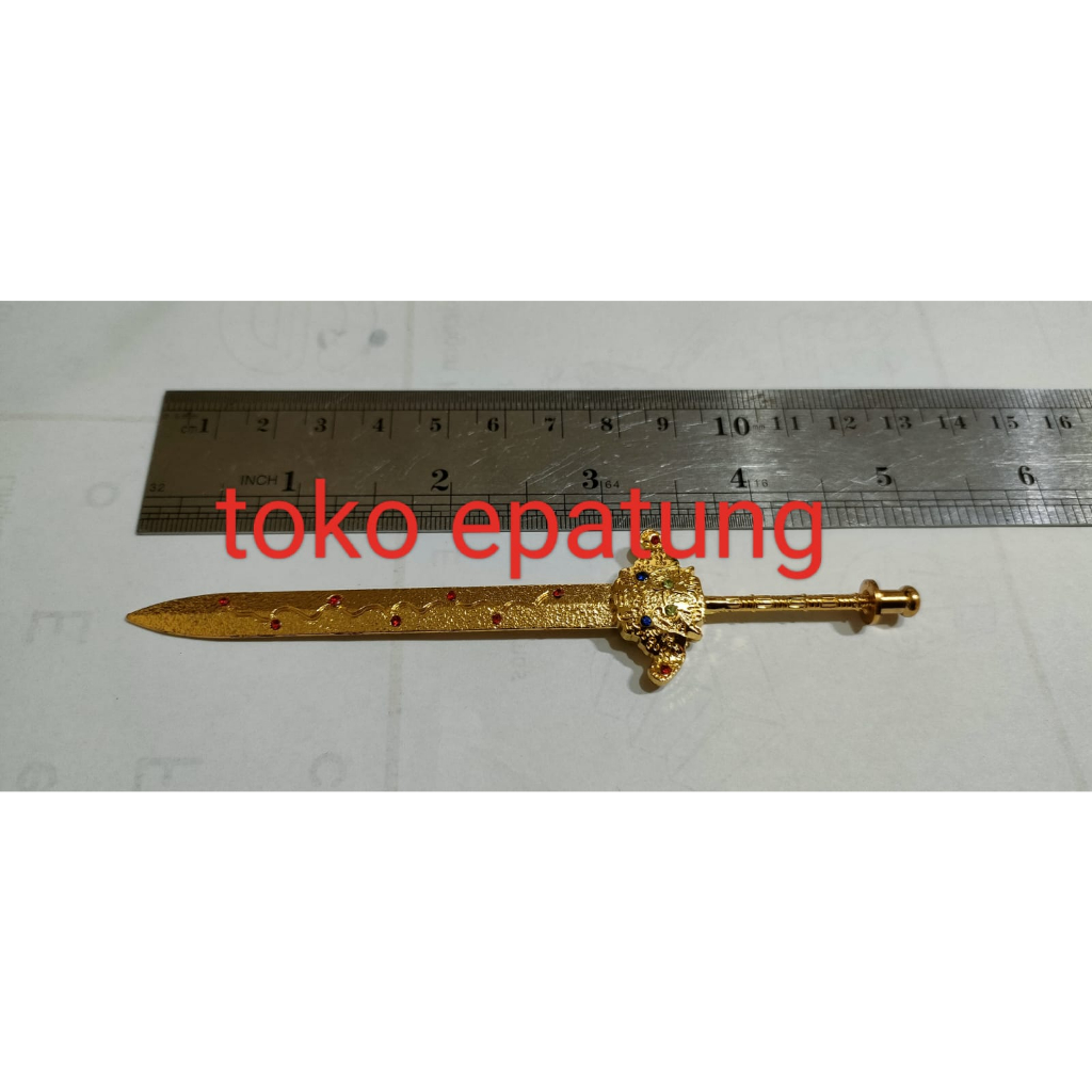 Jual pedang senjata patung - 7 bintang - 12.5 cm - kuningan - mk ...