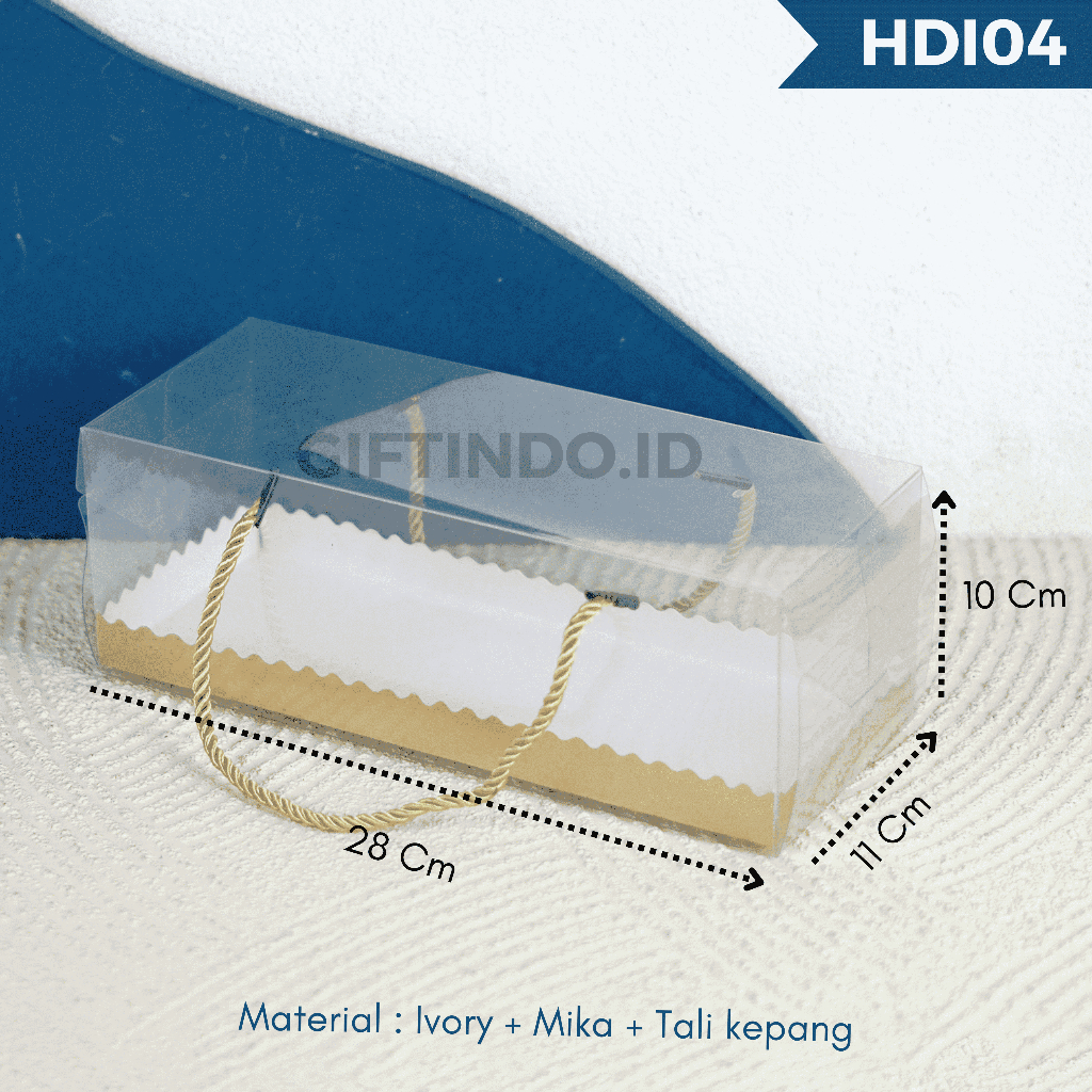 Jual Kotak Mika Tali / Box Mika Transparan / Box Mika Handle Tali / Box Cake Handle Tali / Kotak ...