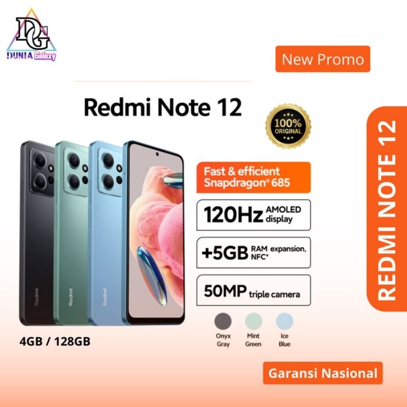 Jual Xiaomi REDMI NOTE 12 4/128Gb Garansi Nasional | Shopee Indonesia