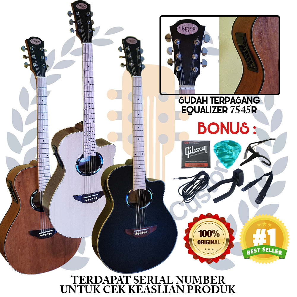 Jual Gitar Elektrik Kowe Ukuran Standar Free Packing Kayu | Shopee Indonesia