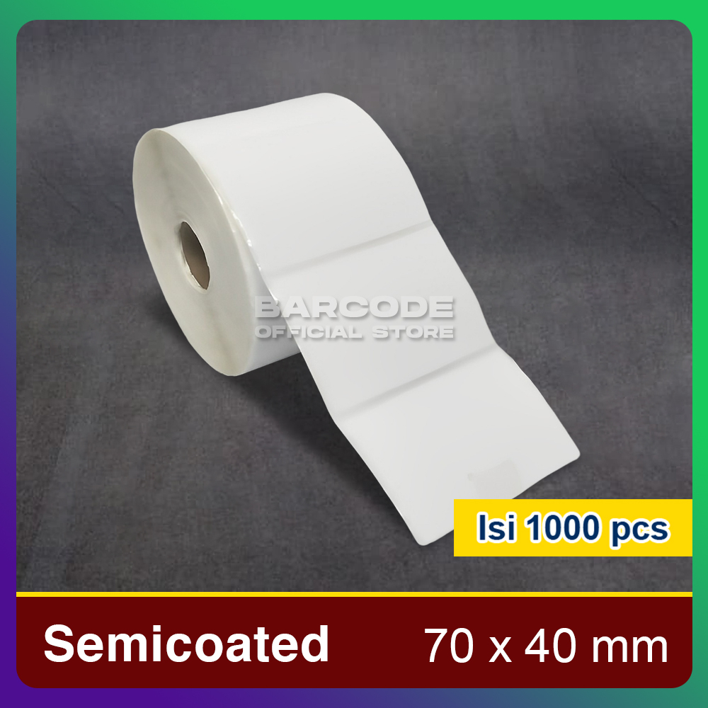 Jual Label Barcode 70 x 40 1 Line Kertas Stiker Semicoat 70x40 mm 1000 Pcs | Shopee Indonesia