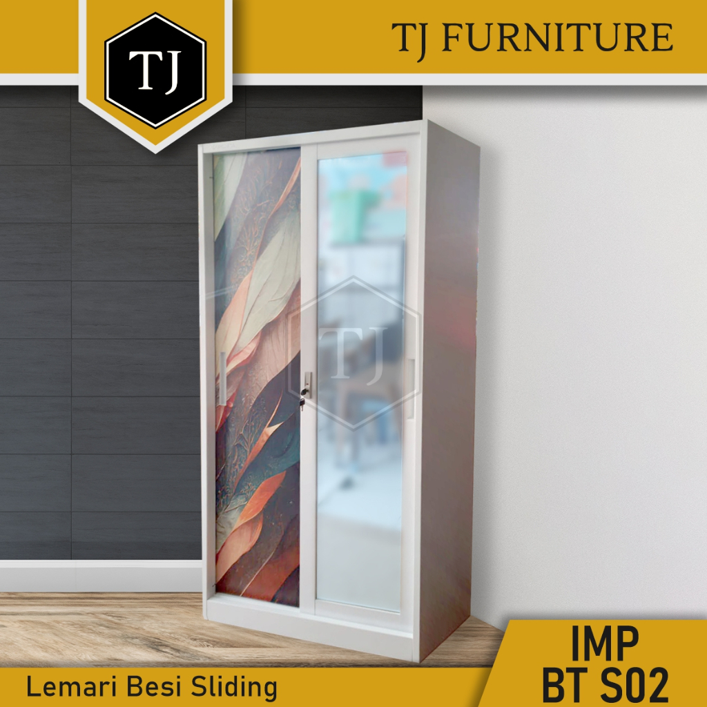 Jual Importa Lemari Pakaian Besi Lemari Baju Minimalis 2 Pintu Sliding ...