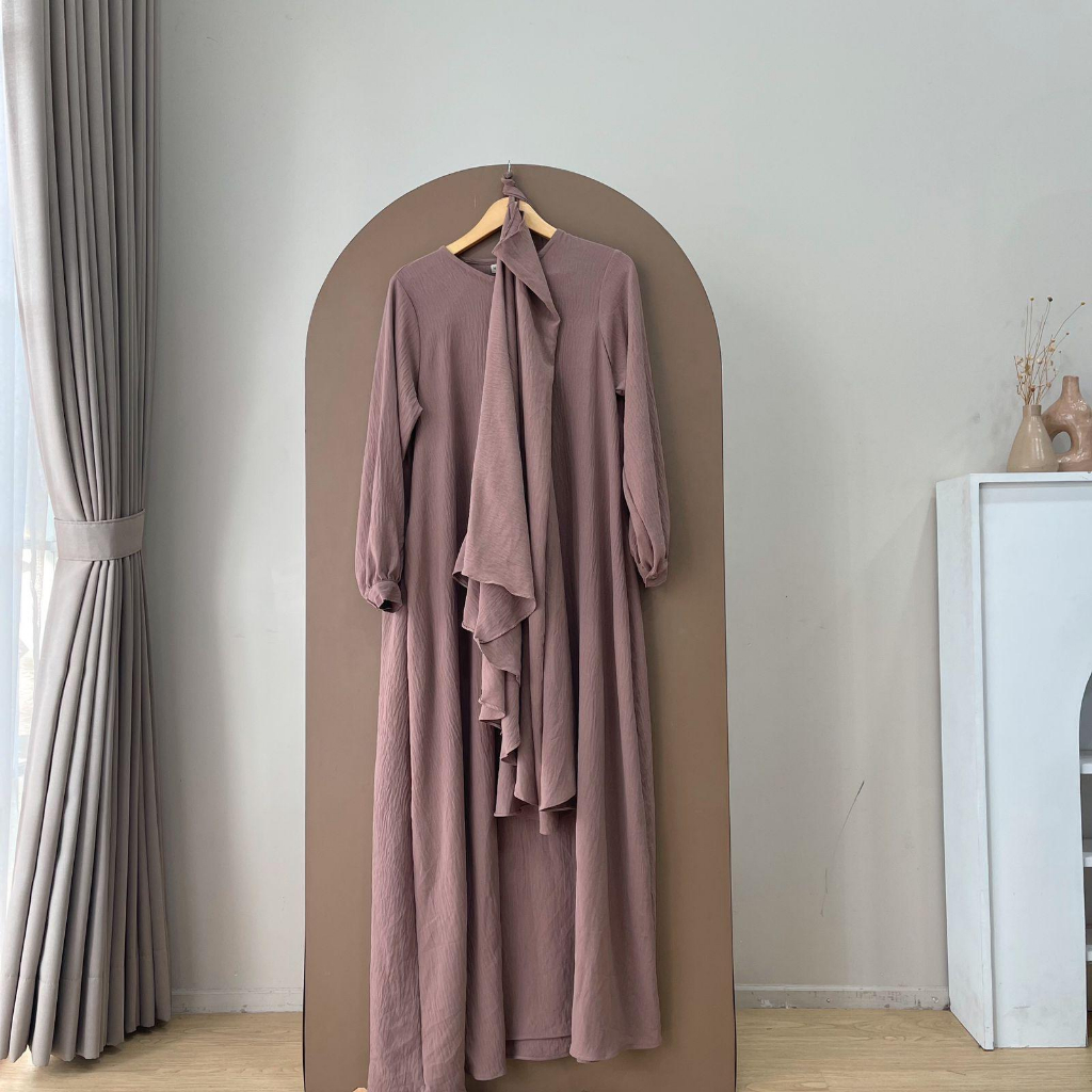 Jual Nadiraa Hijab Haziqa Dress One set Khimar/DRESS SYARI/ DRESS MURAH ...