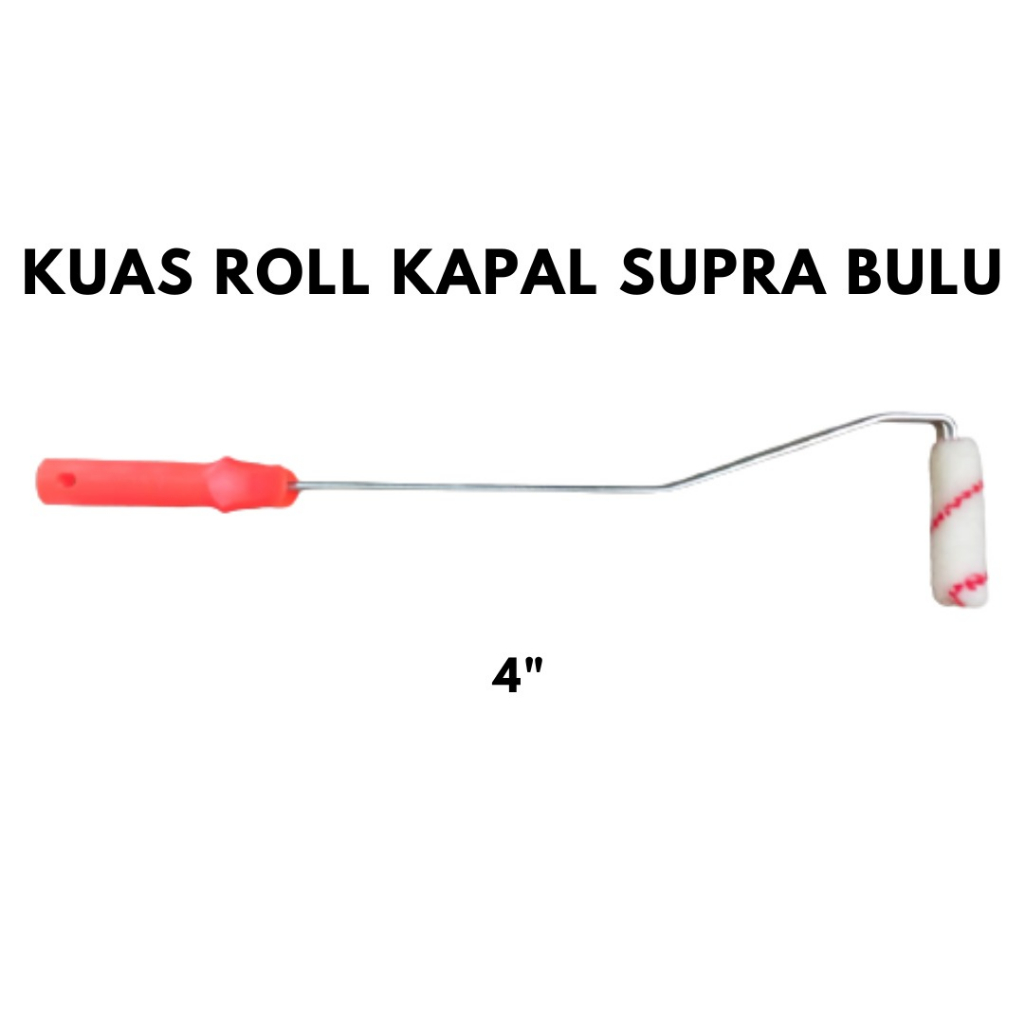 Jual Kuas rol kapal SUPRA / Kuas rol kapal 1 Set gagang + busa SUPRA 4 ...