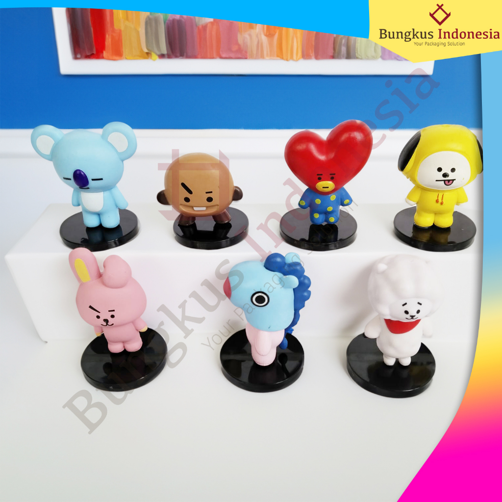Jual Action Figure bt21 kpop bts kpop army bangtan figure set topper cake | Shopee Indonesia
