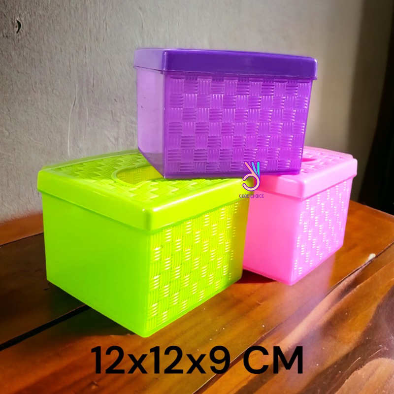 Jual Tempat tisu 12x12cm plastik/ kotak tisu plastik / Tempat ...