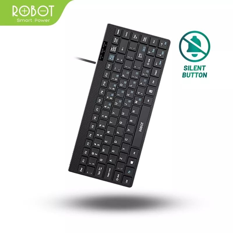 Jual ROBOT KEYBOARD RK10/RK20 Mini Wired Silent Plug And Play Pc Laptop ...