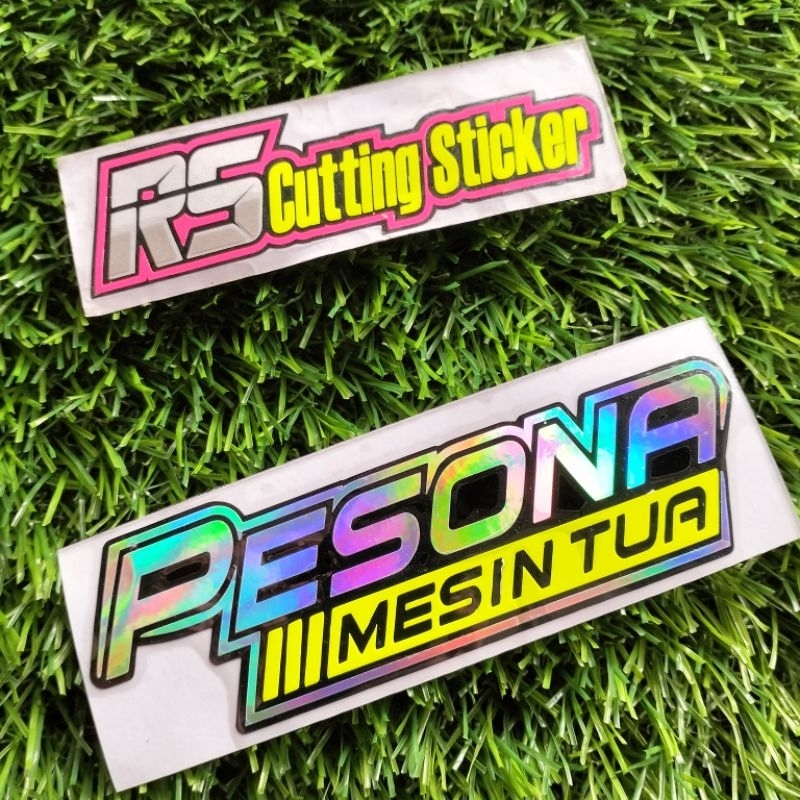 Jual sticker pesona mesin tua sticker cutting | Shopee Indonesia