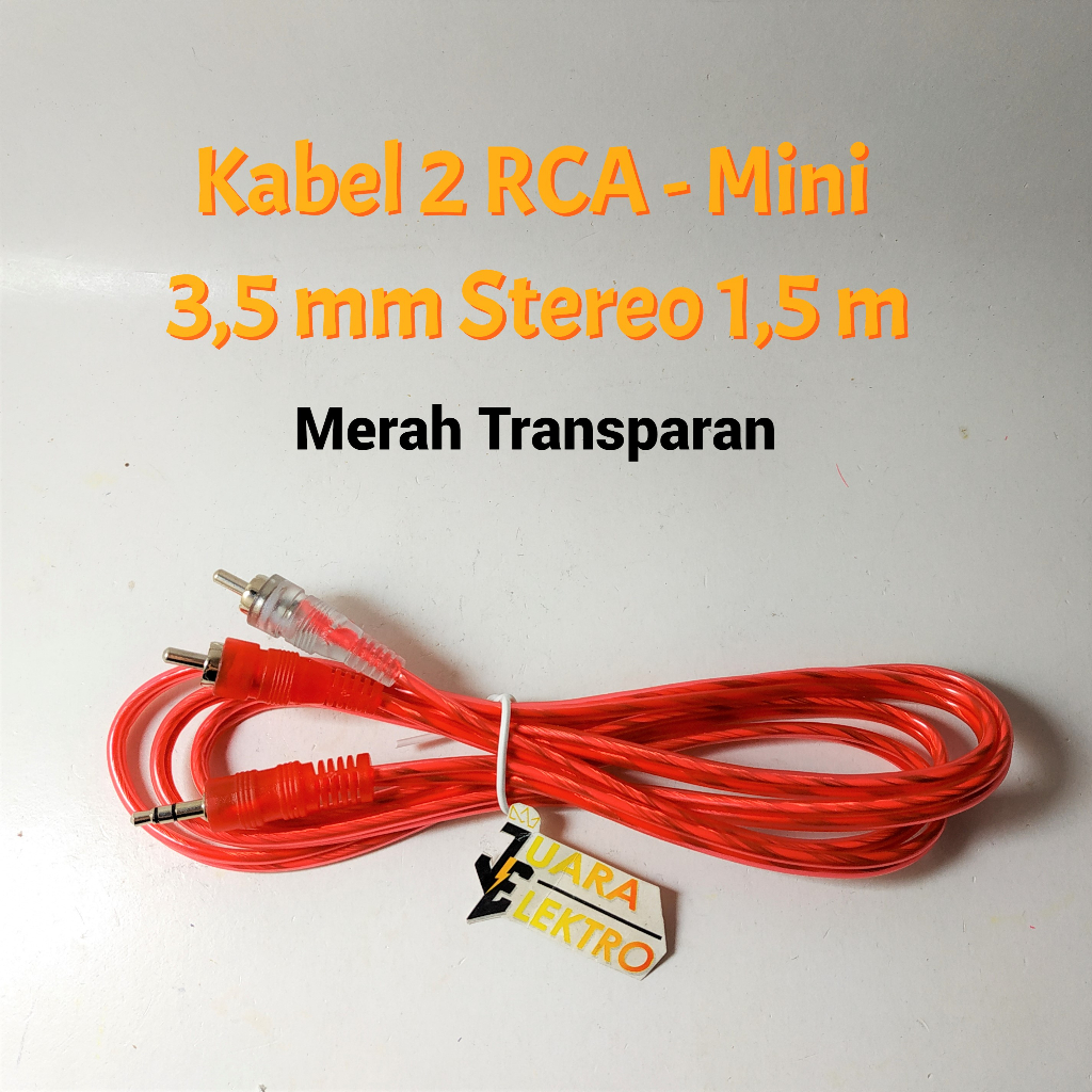Jual Kabel 2 RCA - Mini 3,5 mm Stereo 1,5 Meter Warna Pelangi ...