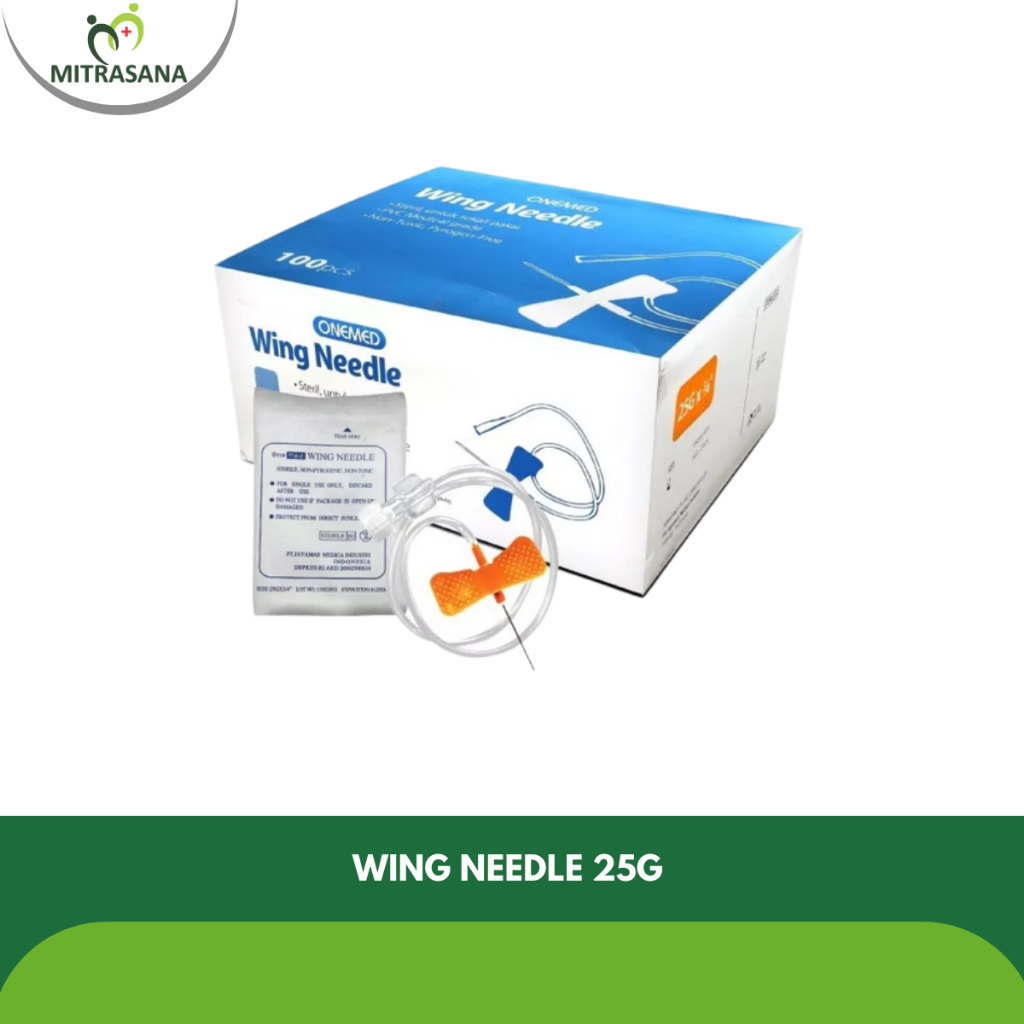 Jual Wing Needle Scalp Vein 25G Onemed Box Isi 100 Pcs | Shopee Indonesia