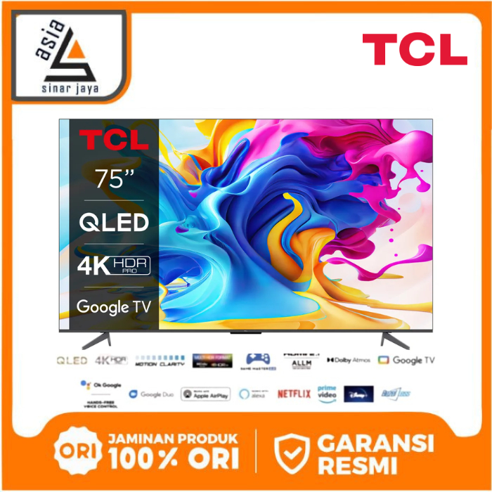 Jual TCL 75C645 QLED 4K UHD Smart Google TV w/ Dolby Vision & Atmos 75 Inch | Shopee Indonesia