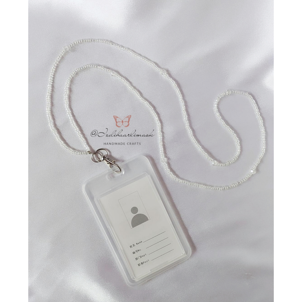 Jual " PART I " LANYARD STRAP KALUNG NAME TAG ID CARD MANIK BEADS ...