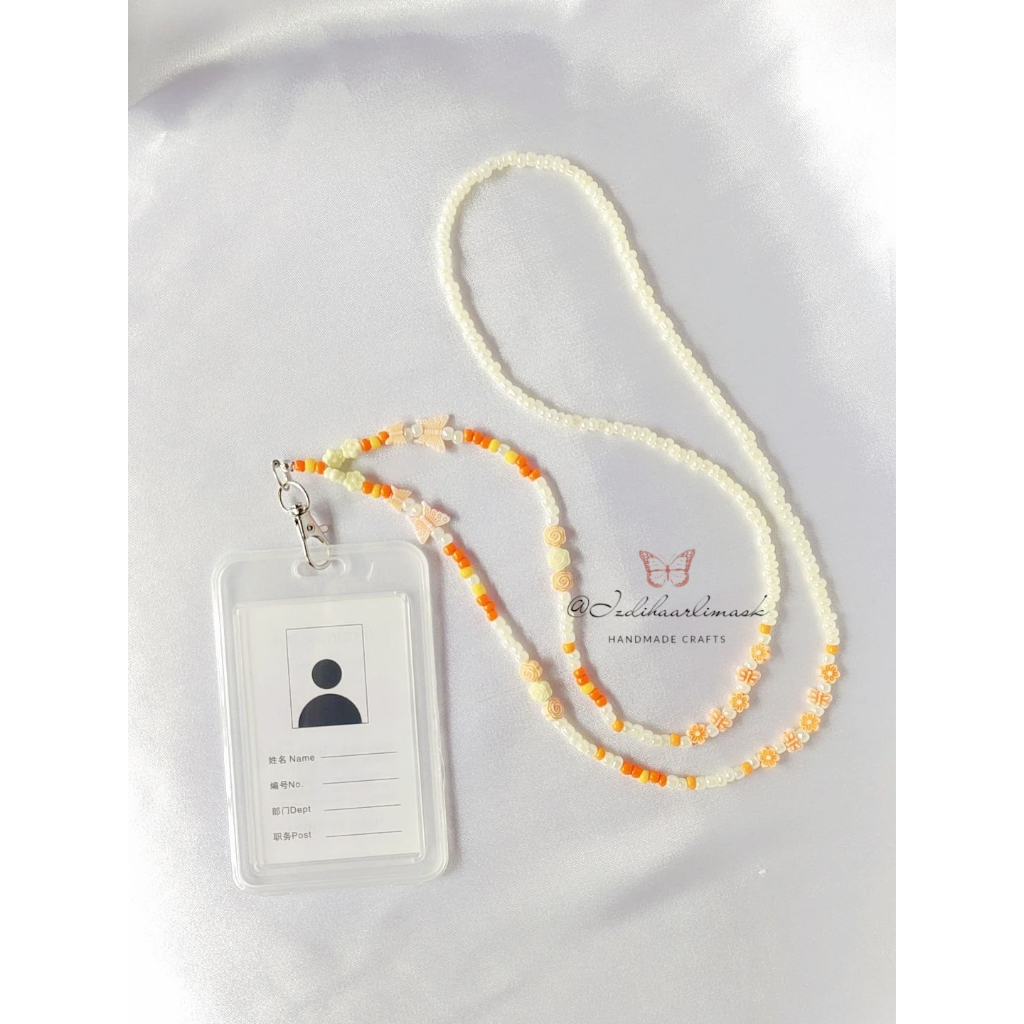 Jual " PART I " LANYARD STRAP KALUNG NAME TAG ID CARD MANIK BEADS ...