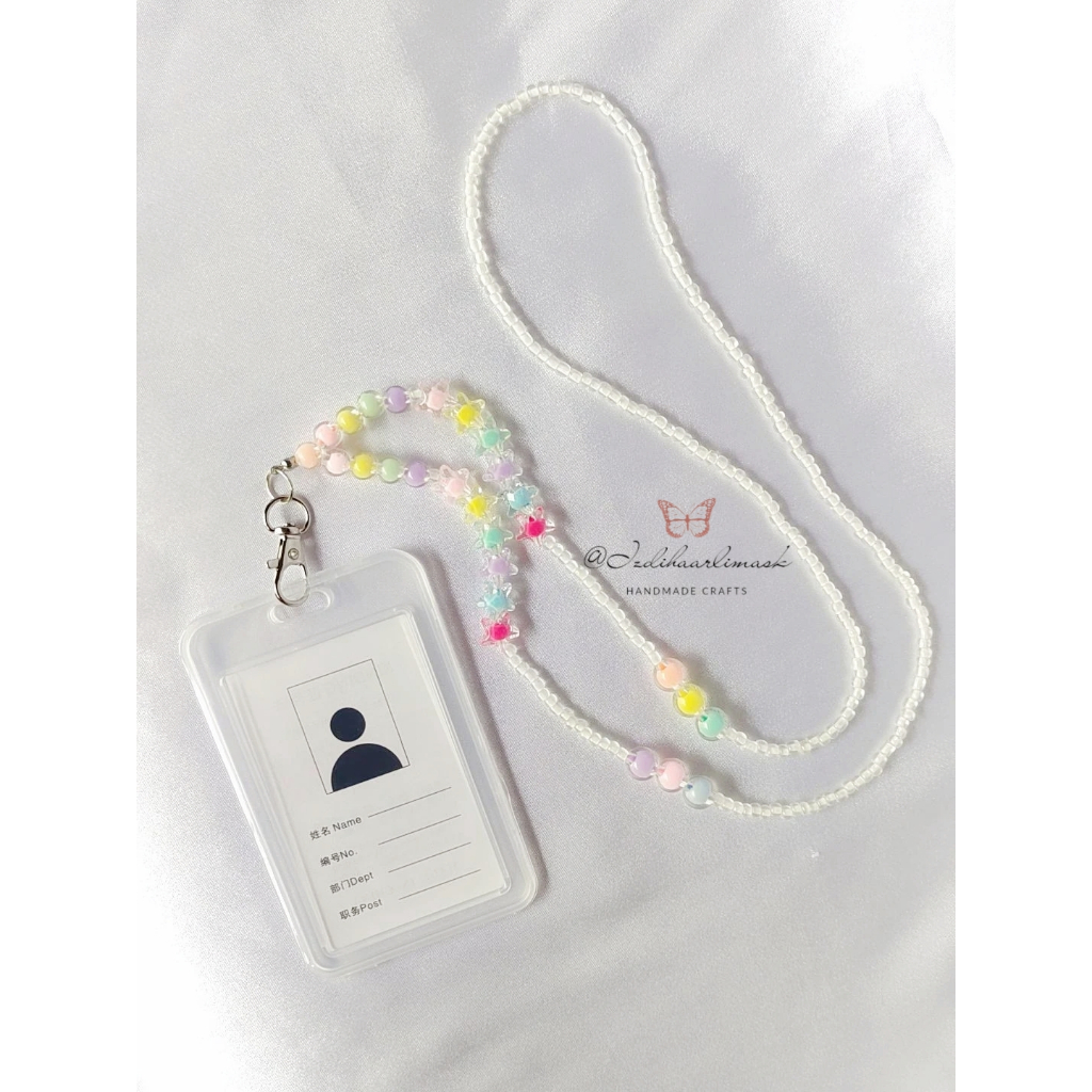 Jual " PART II " LANYARD STRAP KALUNG NAME TAG ID CARD MANIK BEADS ...