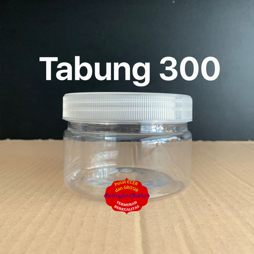 Jual Toples Tabung 300 ml - Toples Plastik 250 - 300 ml - Toples Kue ...