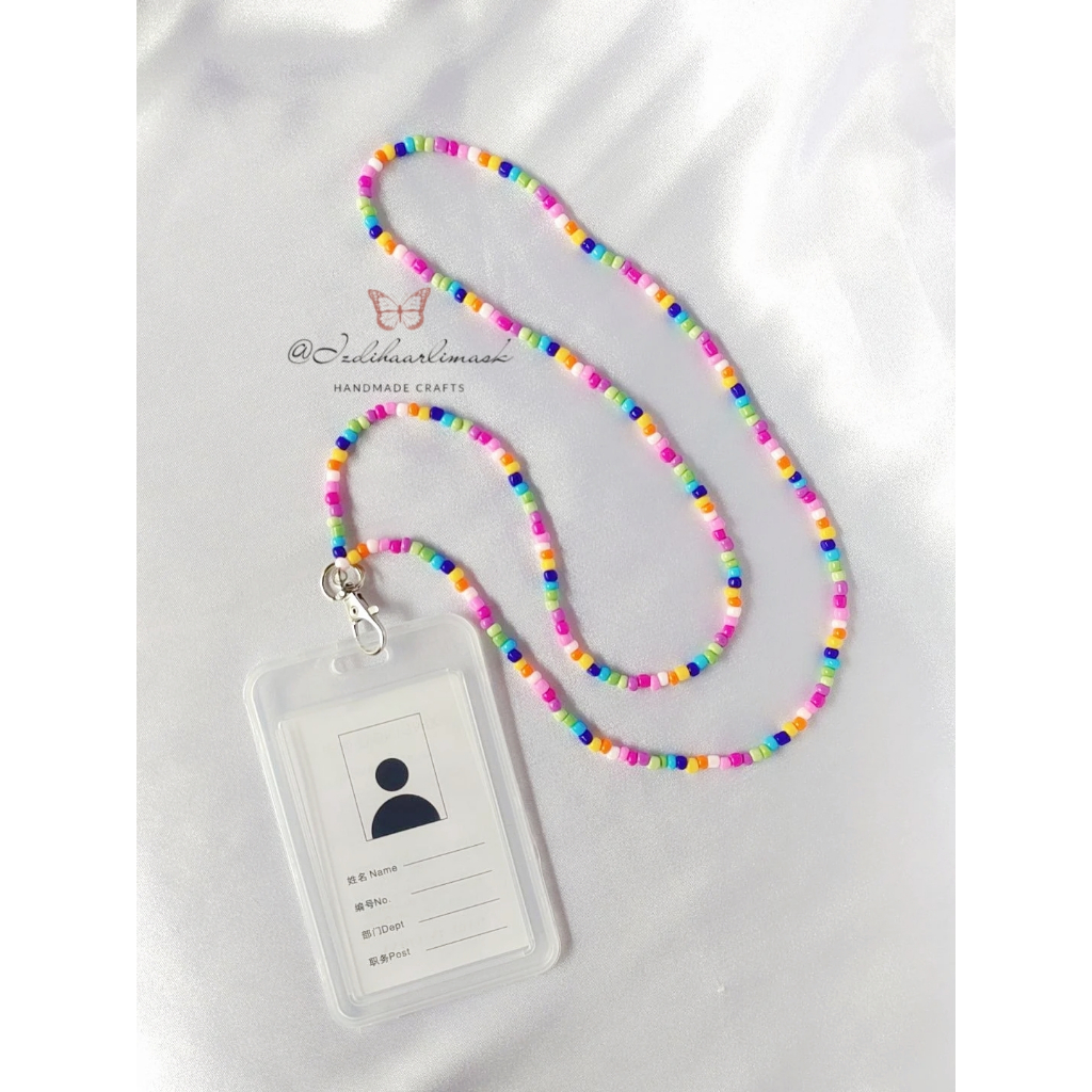 Jual " PART II " LANYARD STRAP KALUNG NAME TAG ID CARD MANIK BEADS ...
