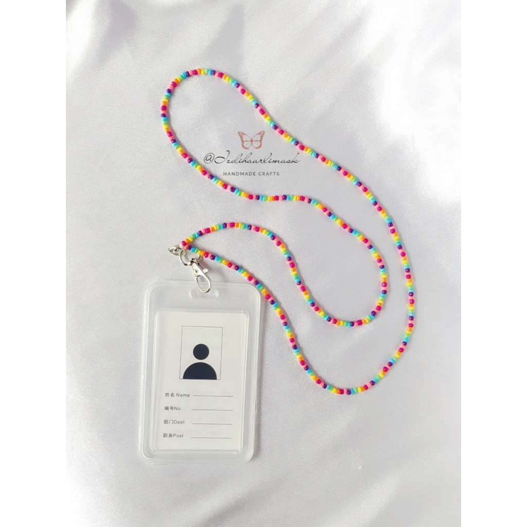 Jual " PART II " LANYARD STRAP KALUNG NAME TAG ID CARD MANIK BEADS ...