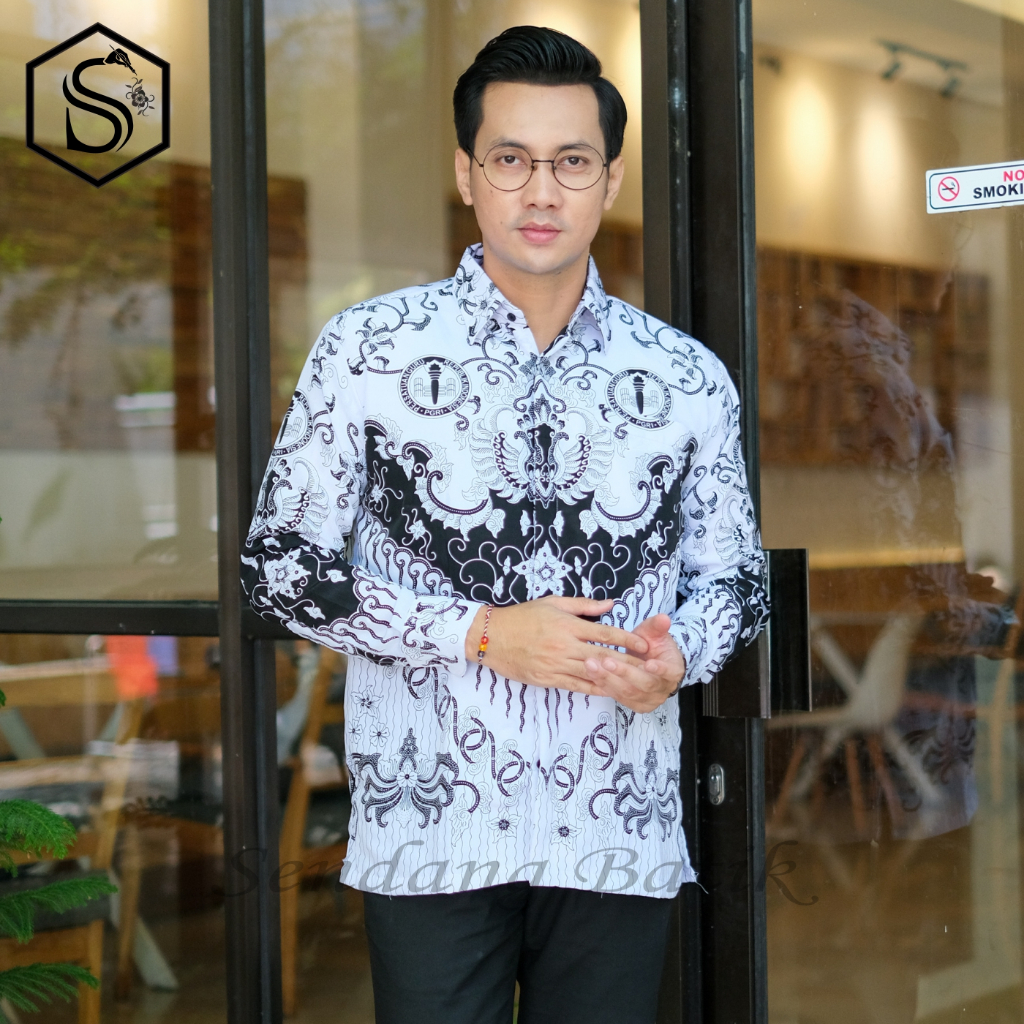 Jual SENDANG BATIK Seragam batik PGRI pria terbaru lengan panjang lapis full furing bahan bsy ...