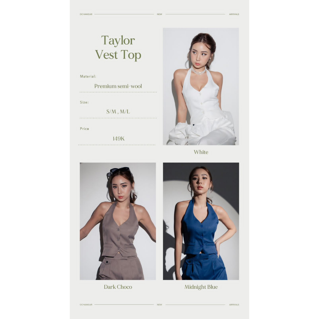 Jual Taylor Halter Vest Ocha Wear X Shannon Dorothea | Tanktop Camisole ...