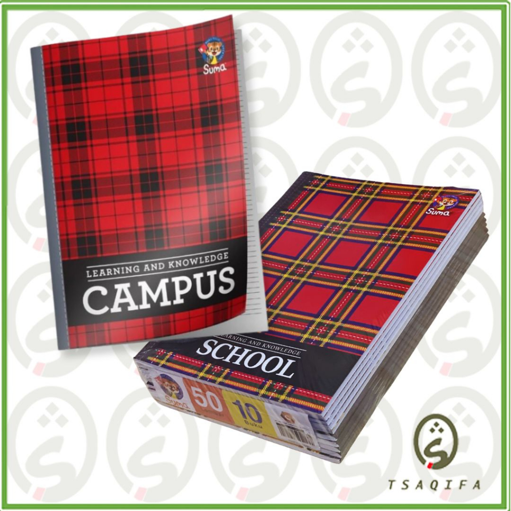Jual BUKU TULIS SUMA CAMPUS SCHOOL BOXY B5 50 Lembar 1 Pack (isi 10 ...