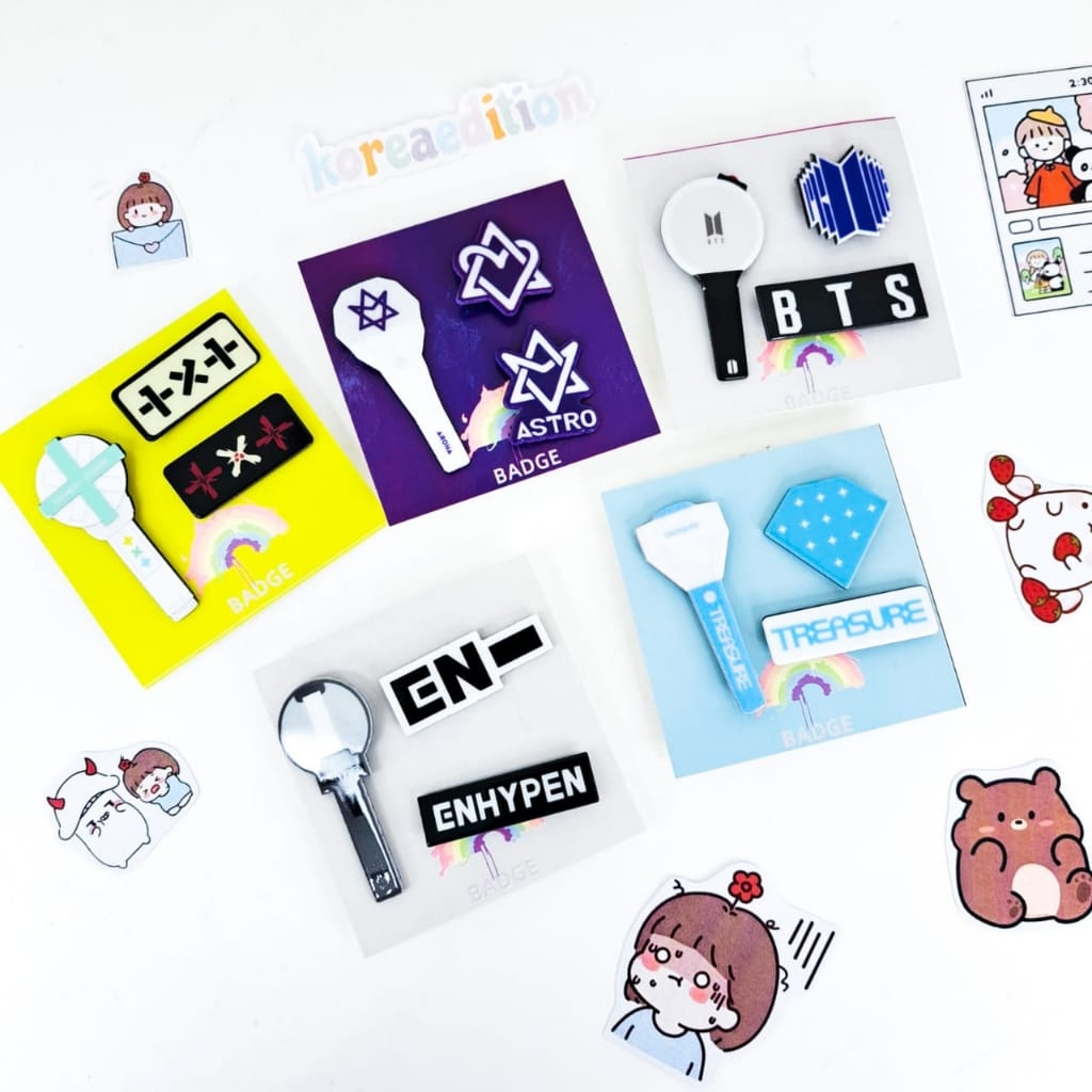 Jual PIN BADGE LIGHTSTICK AESPA ASTRO ATEEZ BTS BLACKPINK AESPA ASTRO ...