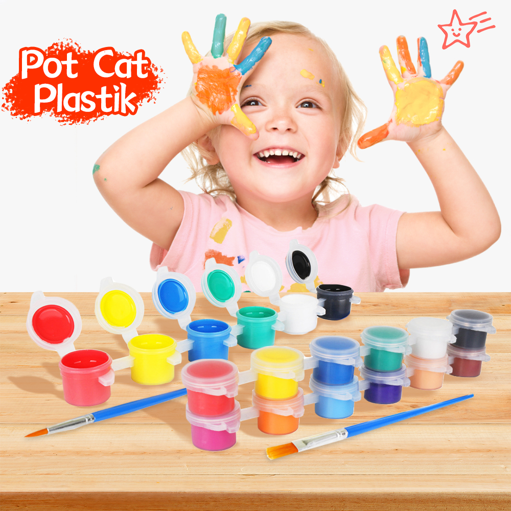 Jual Victoky Tempat Cat Akrilik 3ML/Pot Cat Plastik 5ML/Wadah Tinta ...