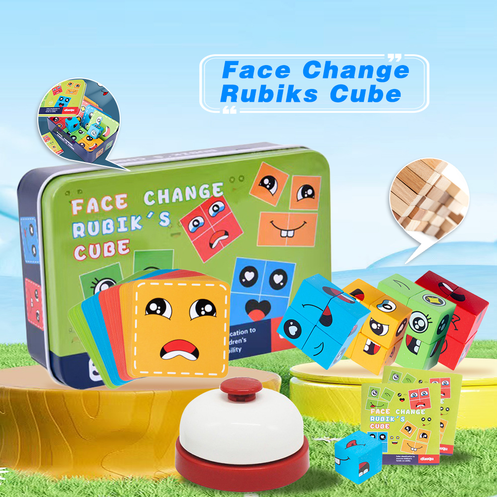 Jual Victoky Mainan Face Change Cube / Mainan Edukasi Susun Ekspresi ...