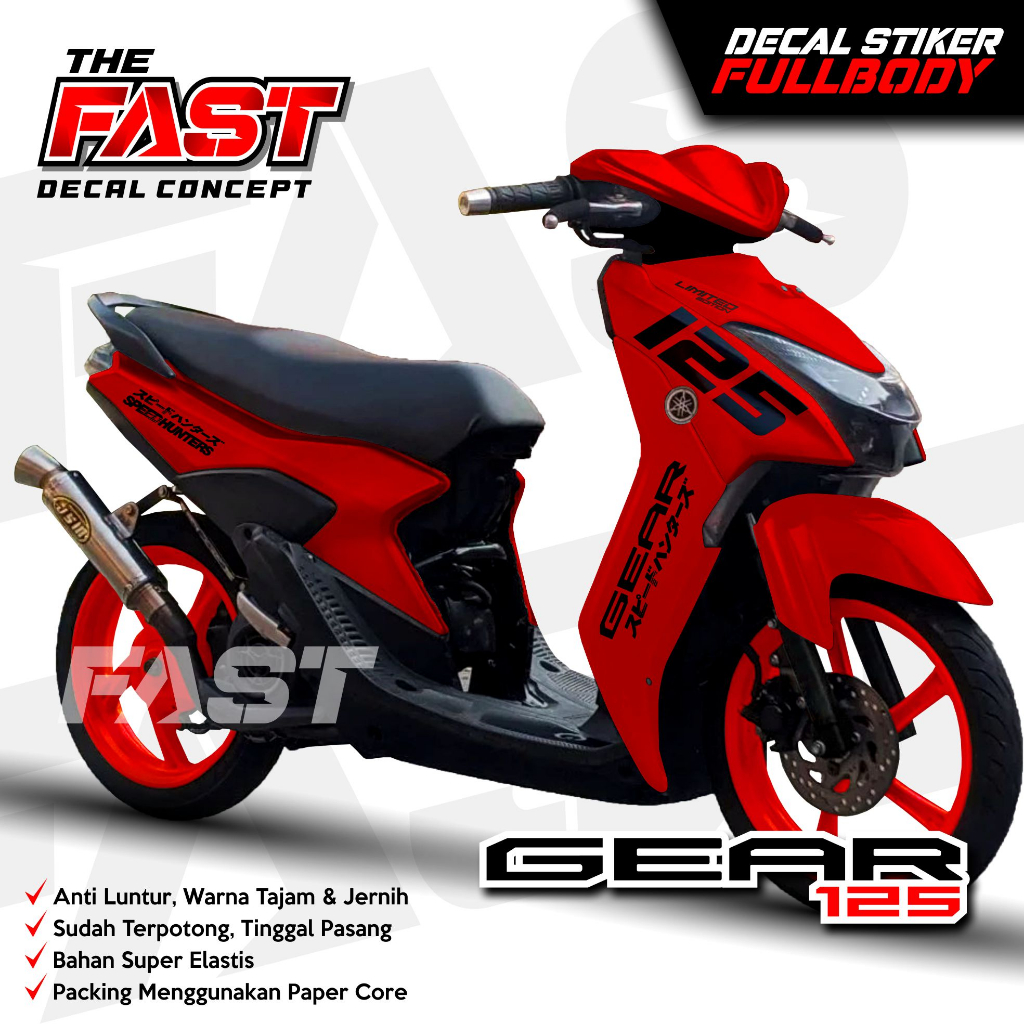 Jual TERBARU Decal Gear Fullbody Polos Simpel Stiker Yamah Gear 125 ...