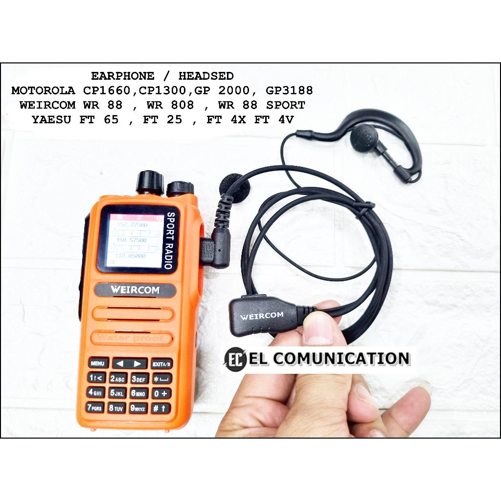Jual EARPHONE HEADSET ORIGINAL HT WEIRCOM WR88 PLUS SPORT RADIO WR 808 ...