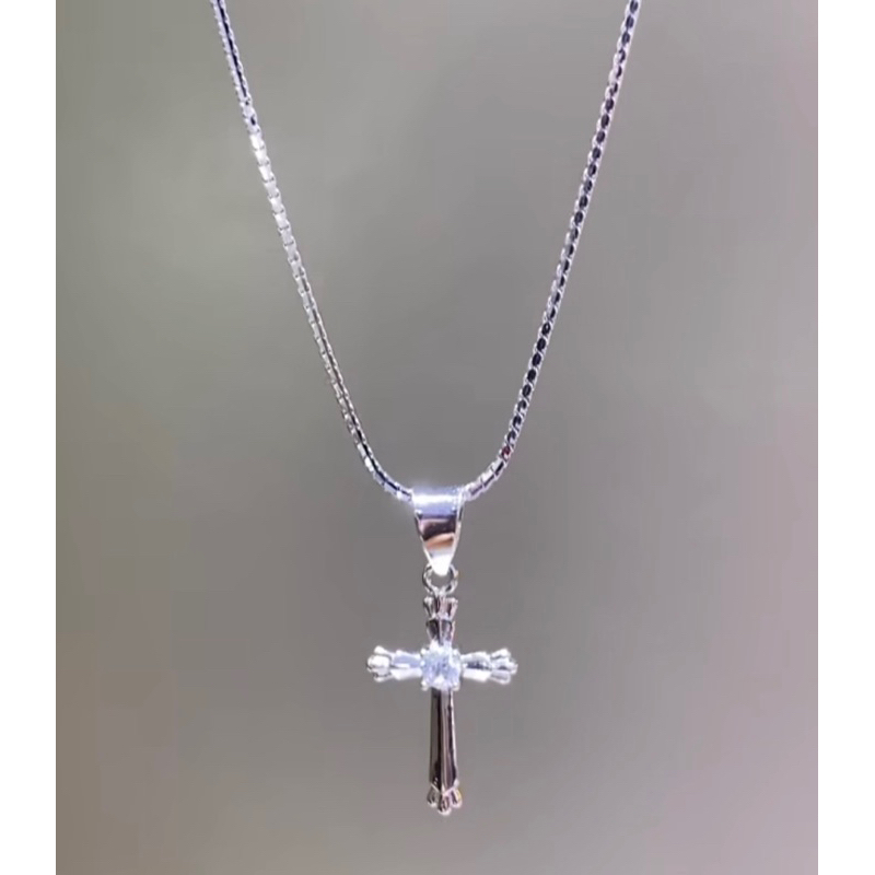 Jual kalung salib mas putih kadar 750 asli emas | Shopee Indonesia