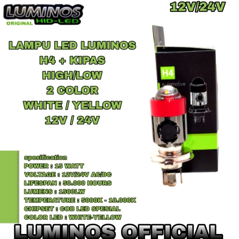 Jual LAMPU LUMINOS LED H4 + KIPAS LASER D2 DDP196 | Shopee Indonesia