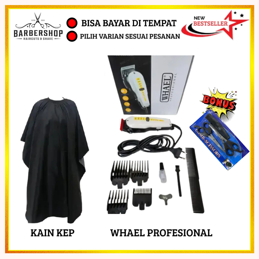 Jual alat cukur rambut 1 set lengkap PAKET HEMAT ALAT CUKUR RAMBUT 1 SET MESIN CUKUR PANGKAS ...