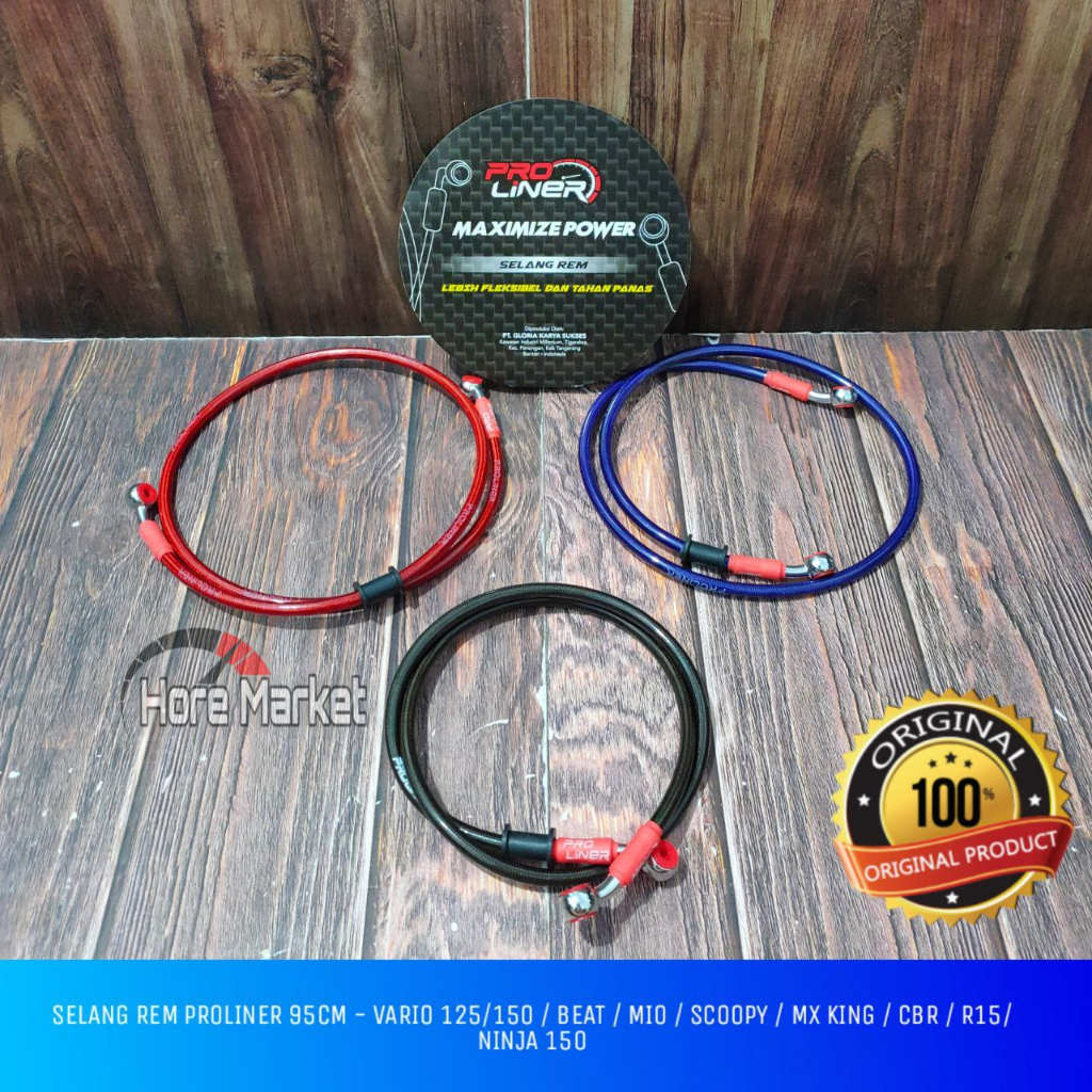 Jual SELANG REM PROLINER DEPAN 95CM 950MM VARIO 125 150 MIO BEAT NINJA ...