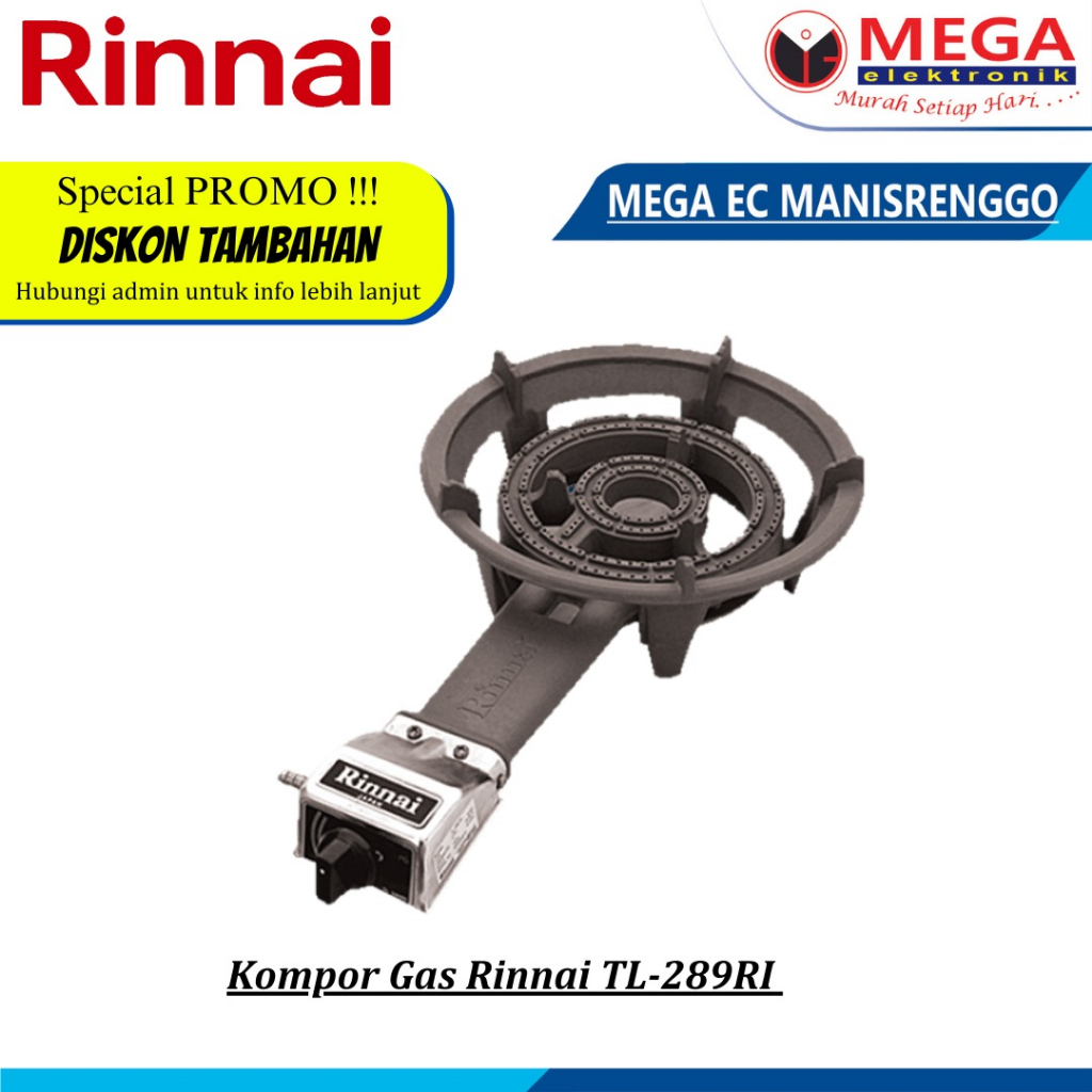 Jual KOMPOR 1 TUNGKU RINNAI TL-289RI COR / KOMPOR TURBO MAWAR | Shopee ...
