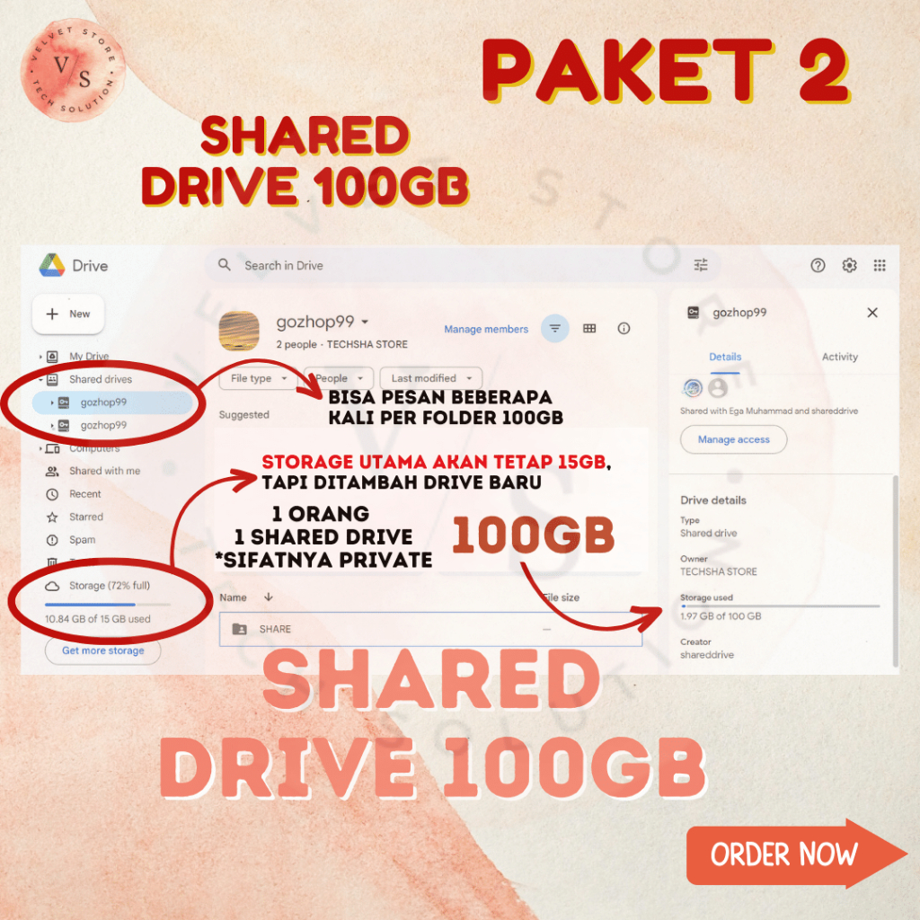 Jual Google Drive Unlimited Storage Lifetime Bergaransi Resmi Gdrive ...