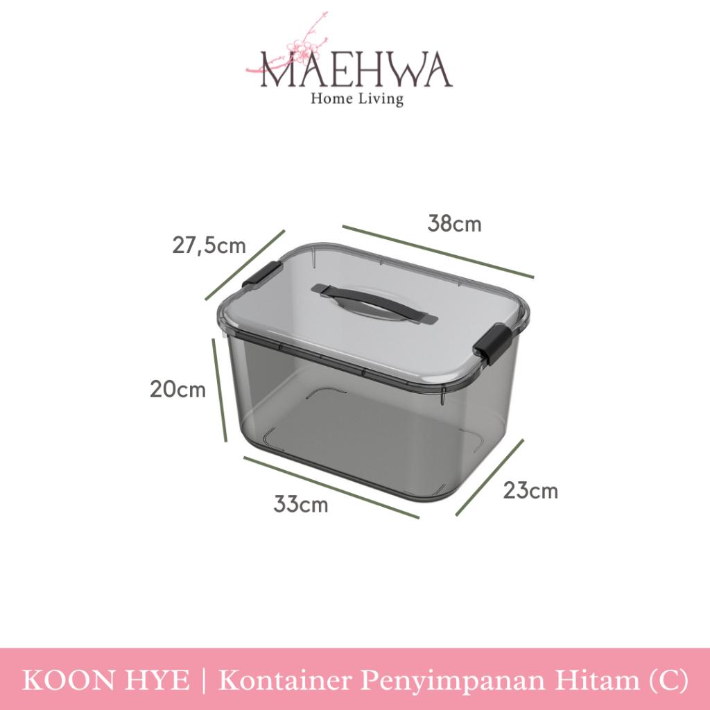 Jual 【MAEHWA】KOON HYE Kotak Alat Transparan Wadah Storage Buku ...