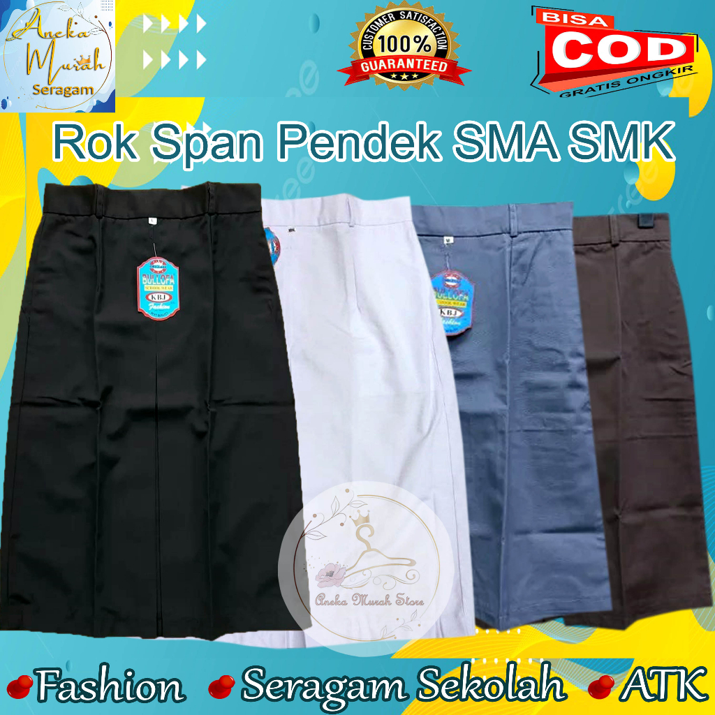 Jual Rok Span Pendek SMA / SMK / SMP Merk Bullofa Dan Merk seragam ...