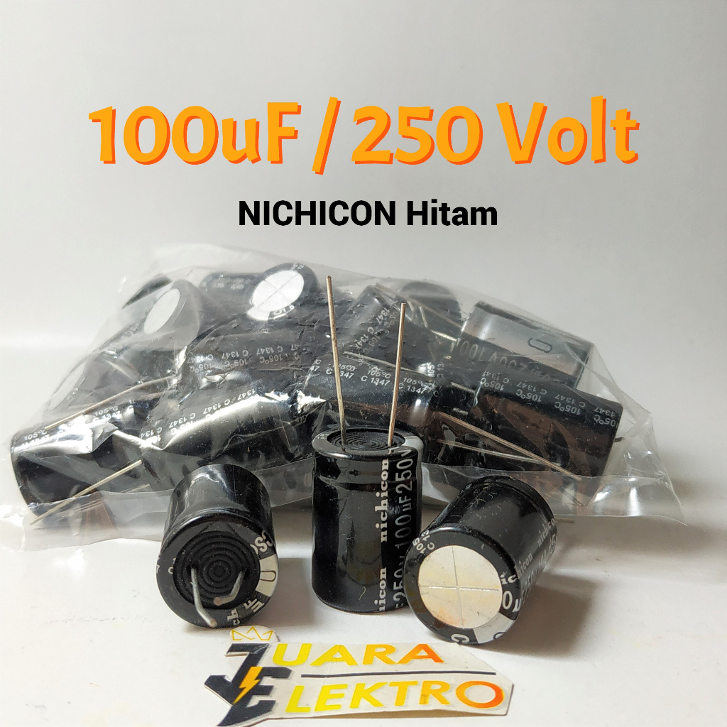 Jual KAPASITOR ELCO 100uF / 250V | Elko 100 uF/250 Volt (SAMWHA / NICHICON) | Shopee Indonesia