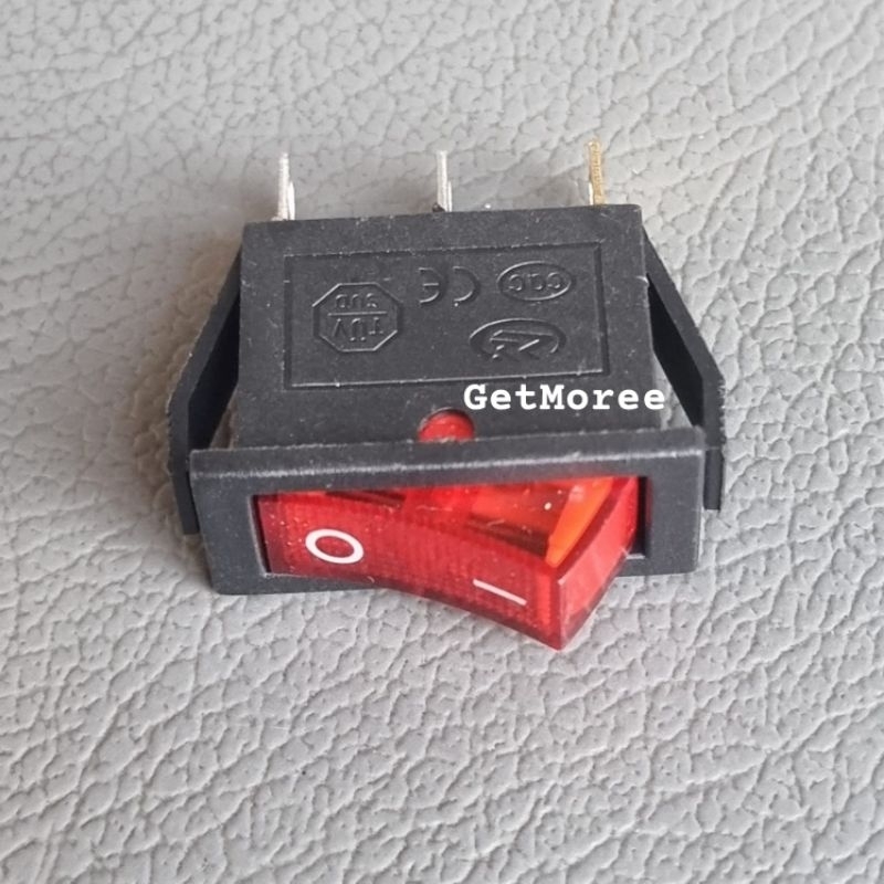 Jual Saklar Switch On Off 3 Pin Besar Tipis+ Lampu 3p Rocker 3Pin ...